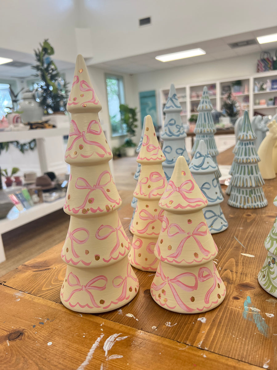 Pink Bow Christmas Trees – Laura W Taylor: Art